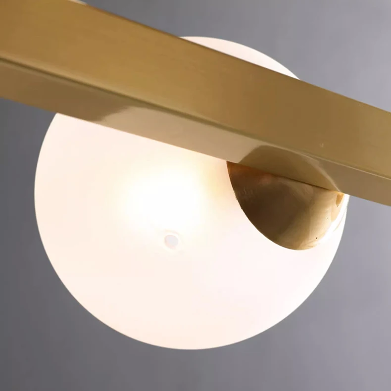 Lustre Retangular Moderno Com Bolas De Vidro Importado Sem Taxas!