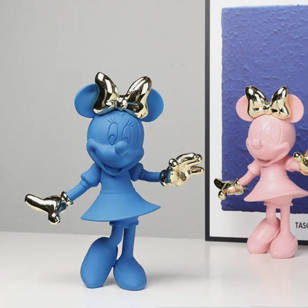 Minnie E Mickey Mouse Figura Resina Disney Importado Sem Taxas!